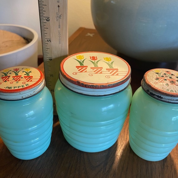 Fire King | Dining | Htf Fire King Jadeite Range Set Salt Pepper And ...